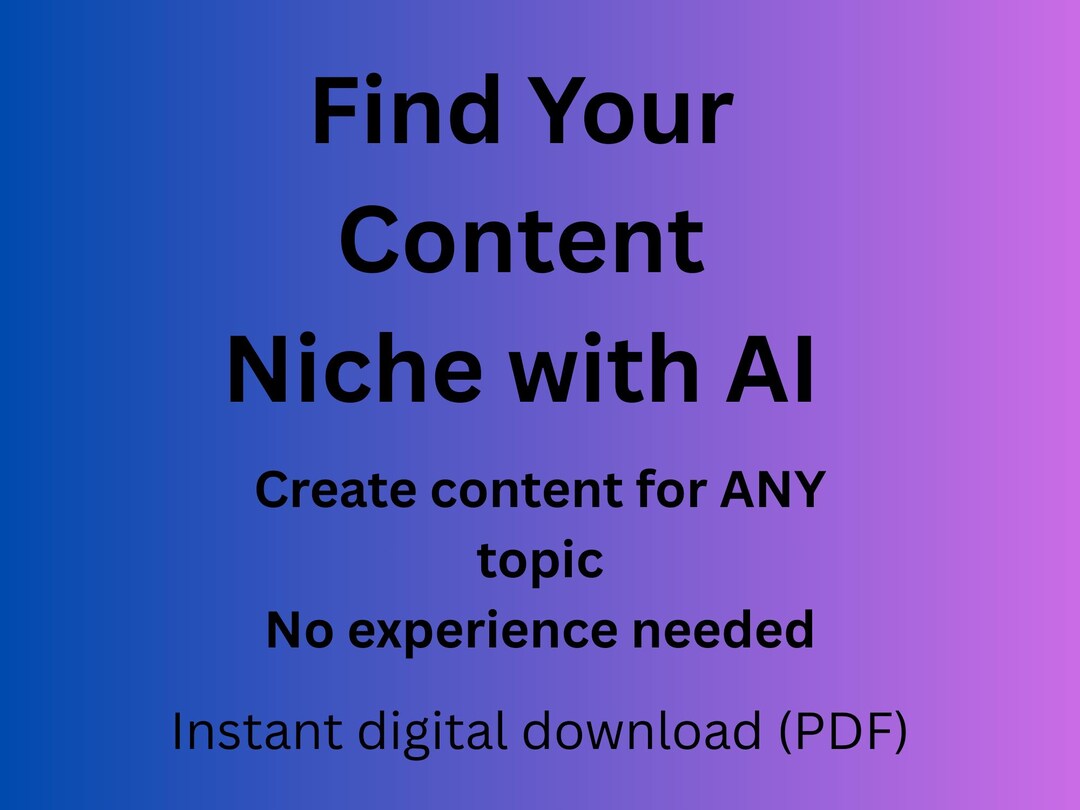 AI Content Niche Finder | Find Your Online Niche & What to Post ...