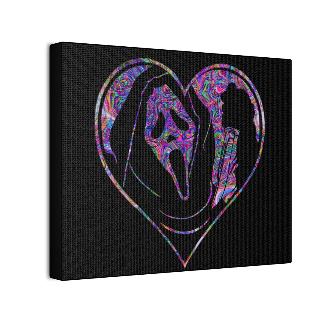 Psychedelic Scream Ghost Heart Canvas Painting - Etsy