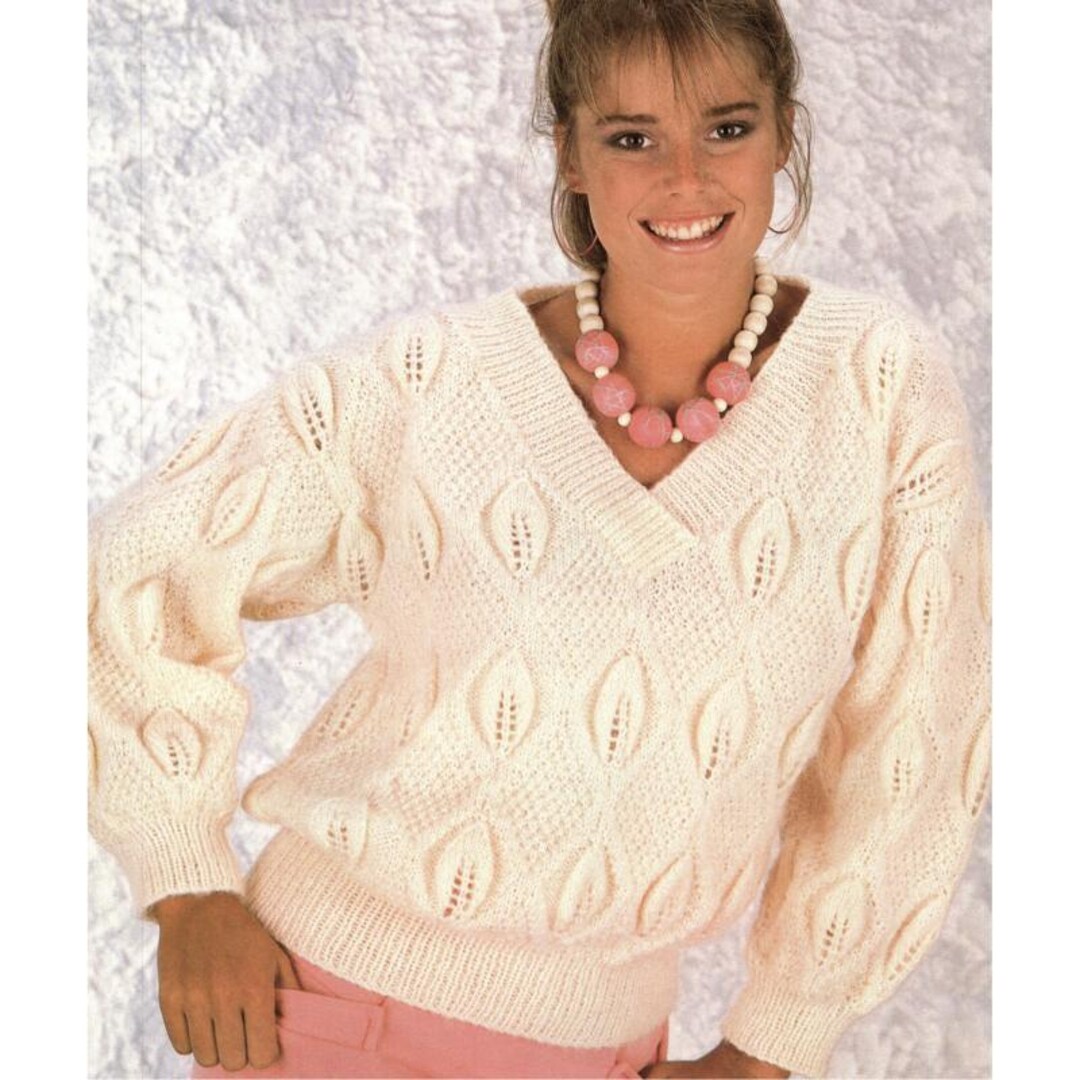 Ladies Jumper Knitting Patterns, Womens Sweaters, 30" - 40" Chest, PDF ...