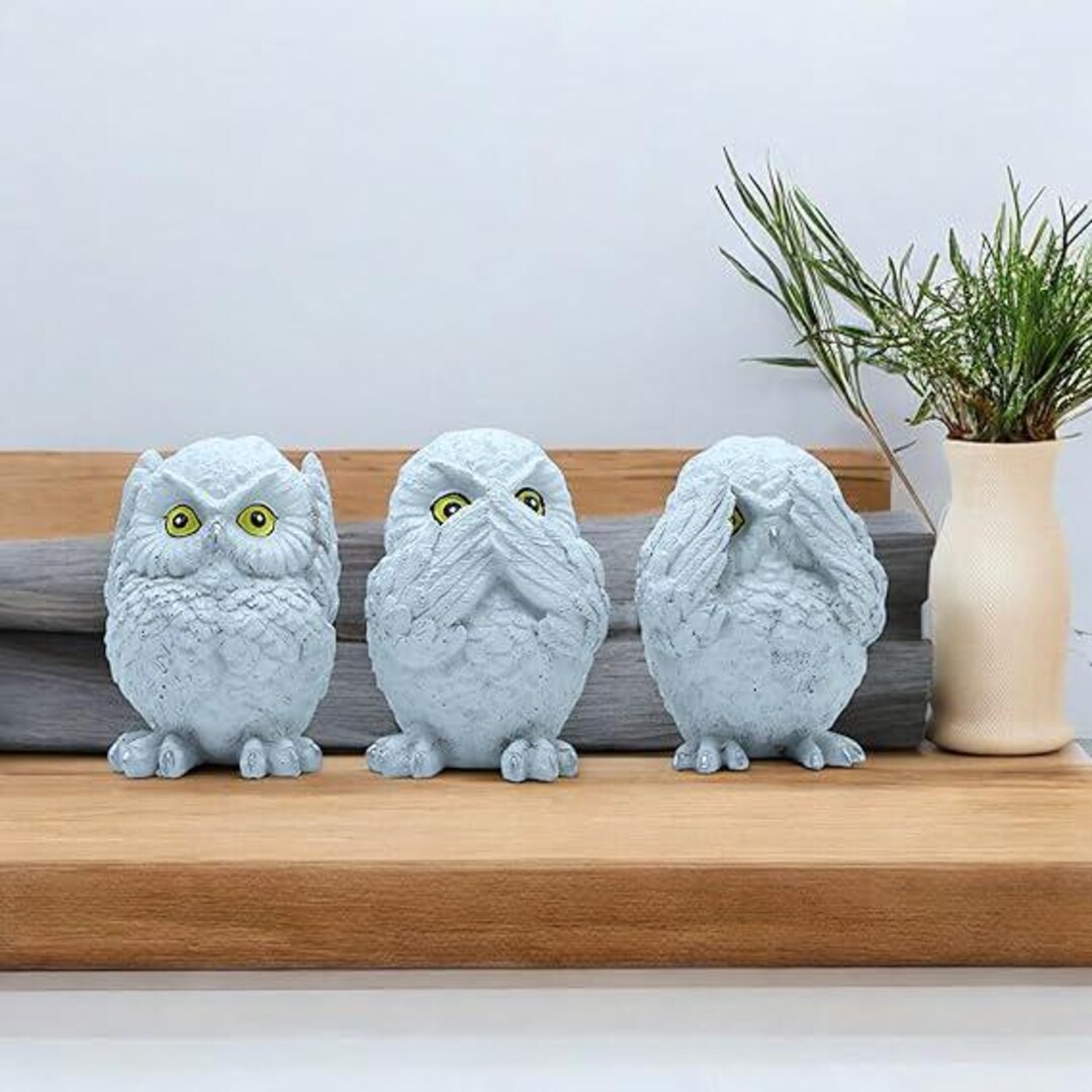 Three Wise Owls Figurine Sets for Home Décor & Gifting - Etsy