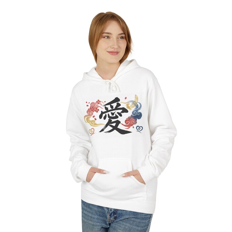 Japanese Kanji Love Wall Art Phoenix & Sakura Symbol of Eternal Love ...