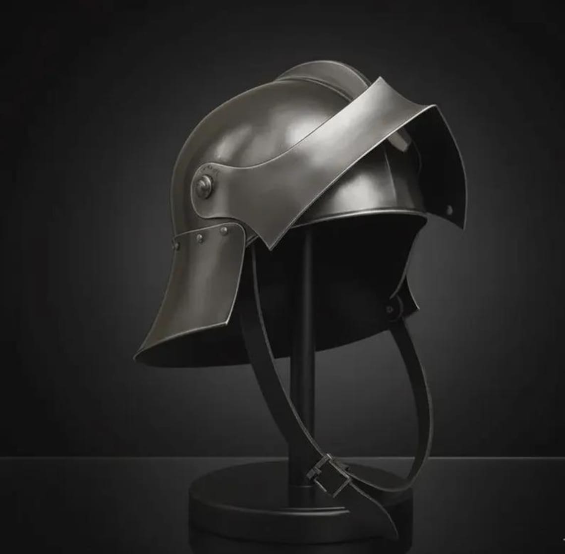 Handmade Steel Knight Sallet Helmet With Gorget | Gothic Medieval Armor ...