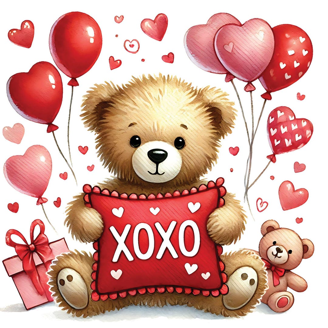 Watercolor Teddy Bear Clipart , Cute Teddy Png, Love Bears Clipart ...