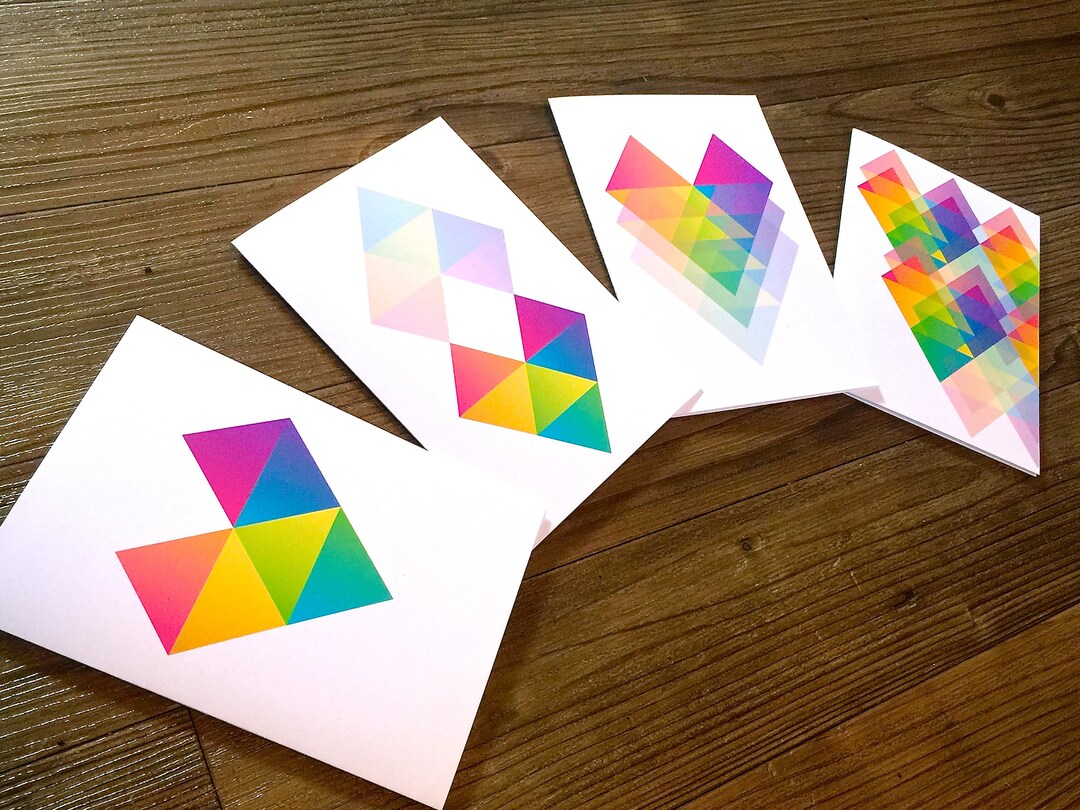 NUEVO - Conjunto de tarjetas de notas Rainbow Bright Hearts, de ...