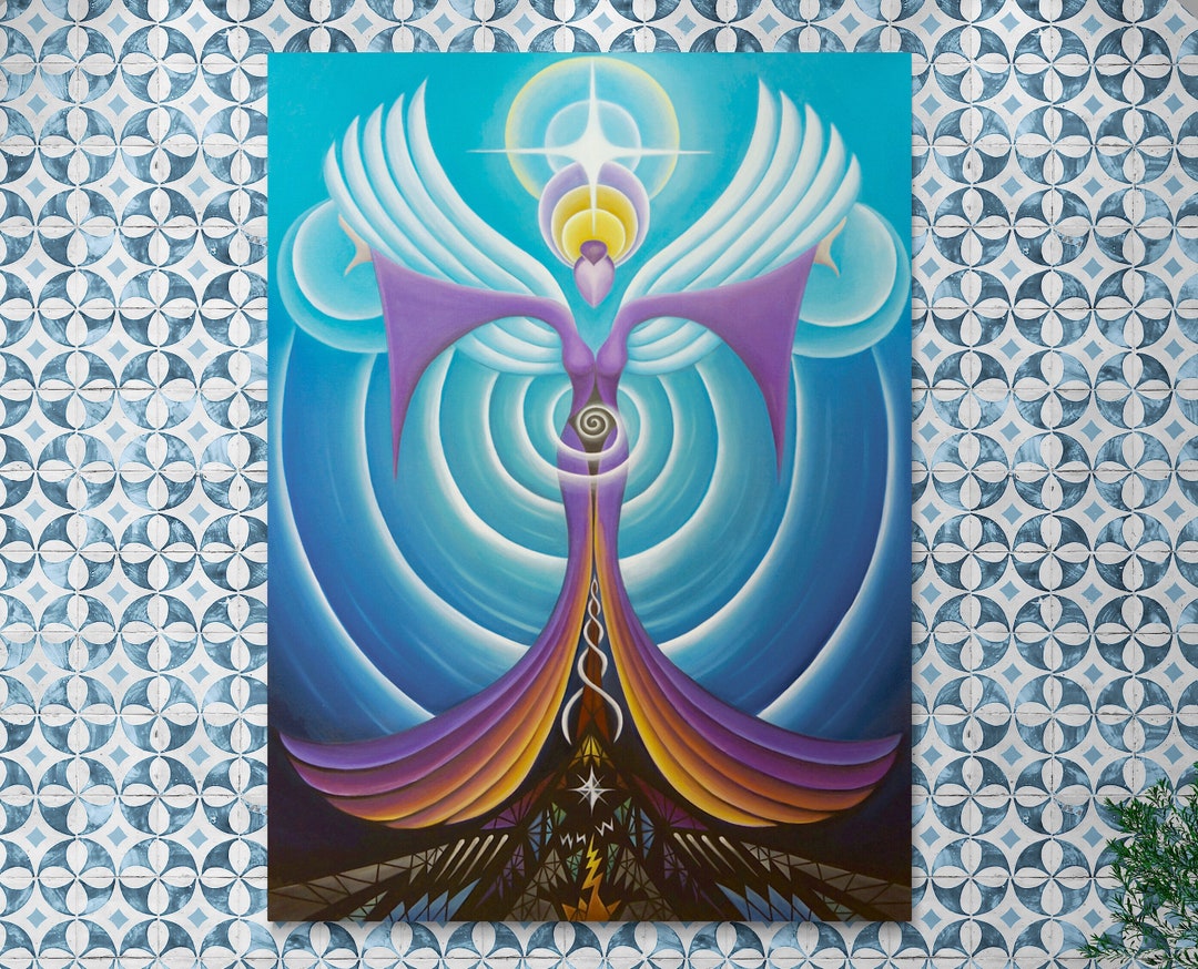 Angel Art - Empowering Art - Peaceful Visionary Art Prints Wood & Flat ...