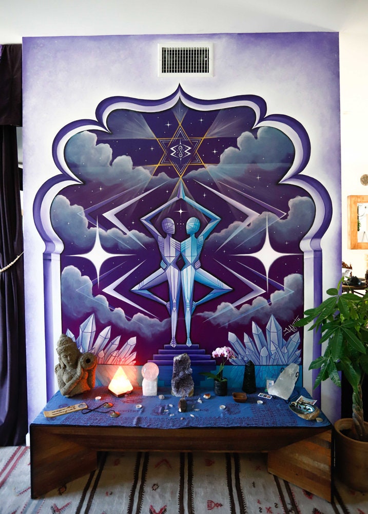 Mystic Manor Mural Altar Space Wall Decor Visionary Art - Etsy