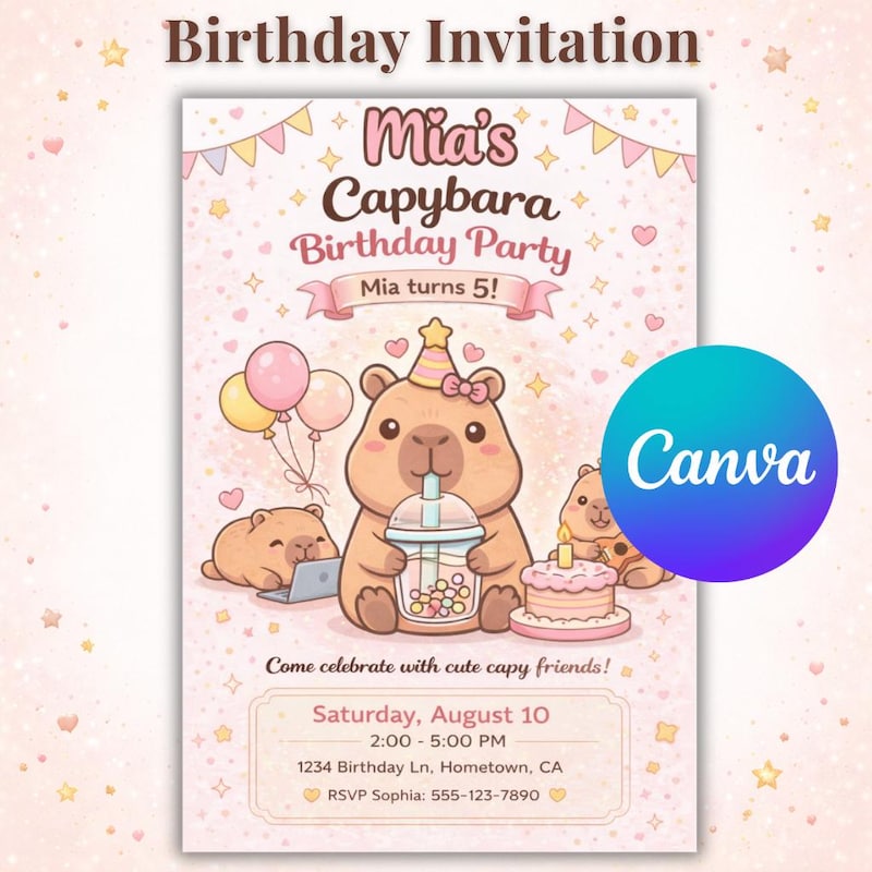 Capybara Kawaii - Etsy