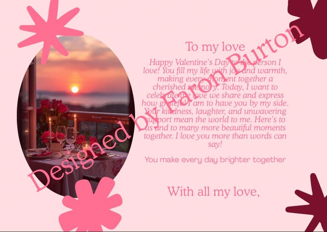 Valantines Day Card - Etsy