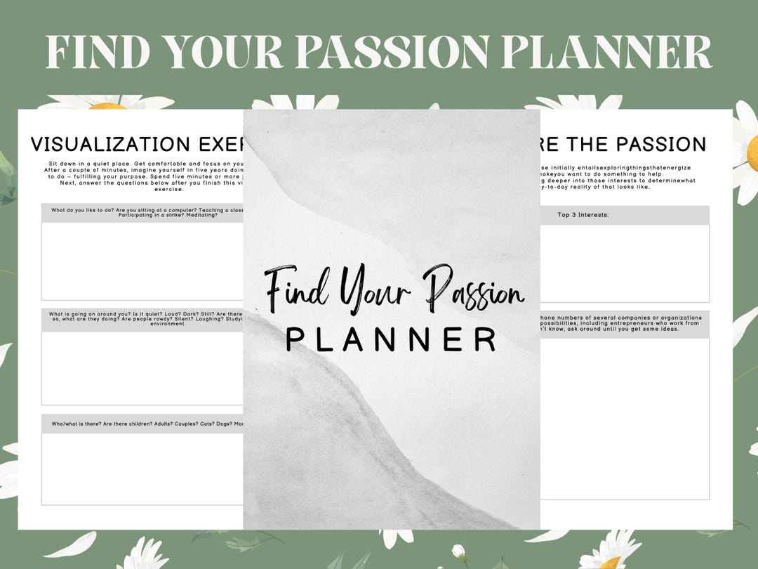 Find Your Passion Planner | Purpose, Goals & Self Discovery | Digital ...