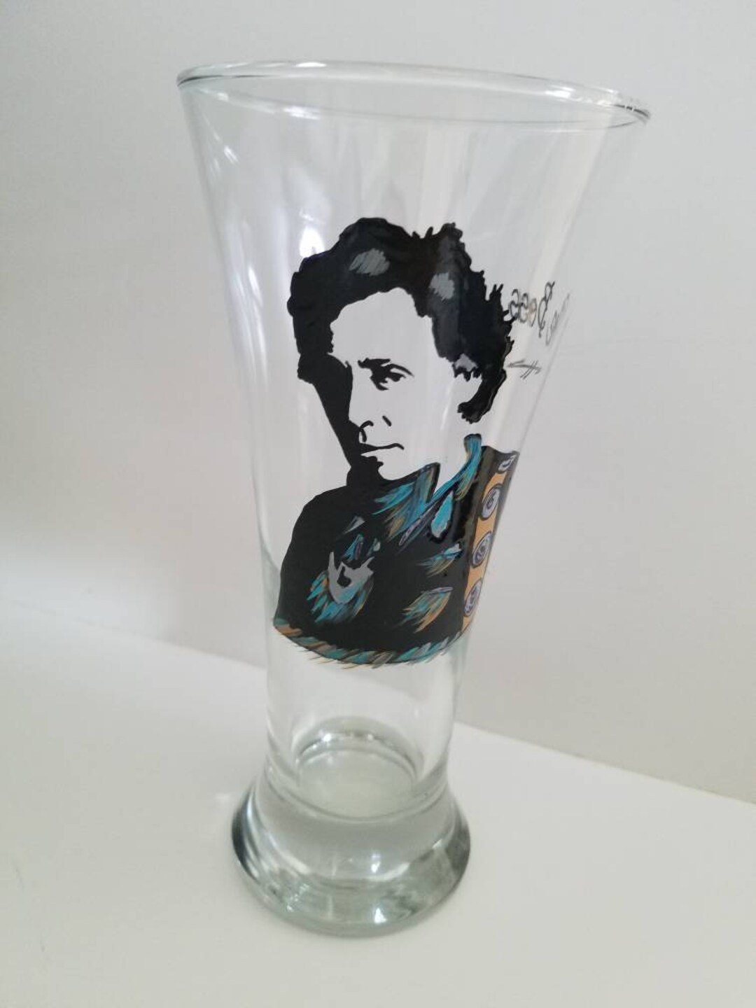 Bruce Springsteen the Boss Hand Painted Glass Cups Tumbler Thunder Road ...