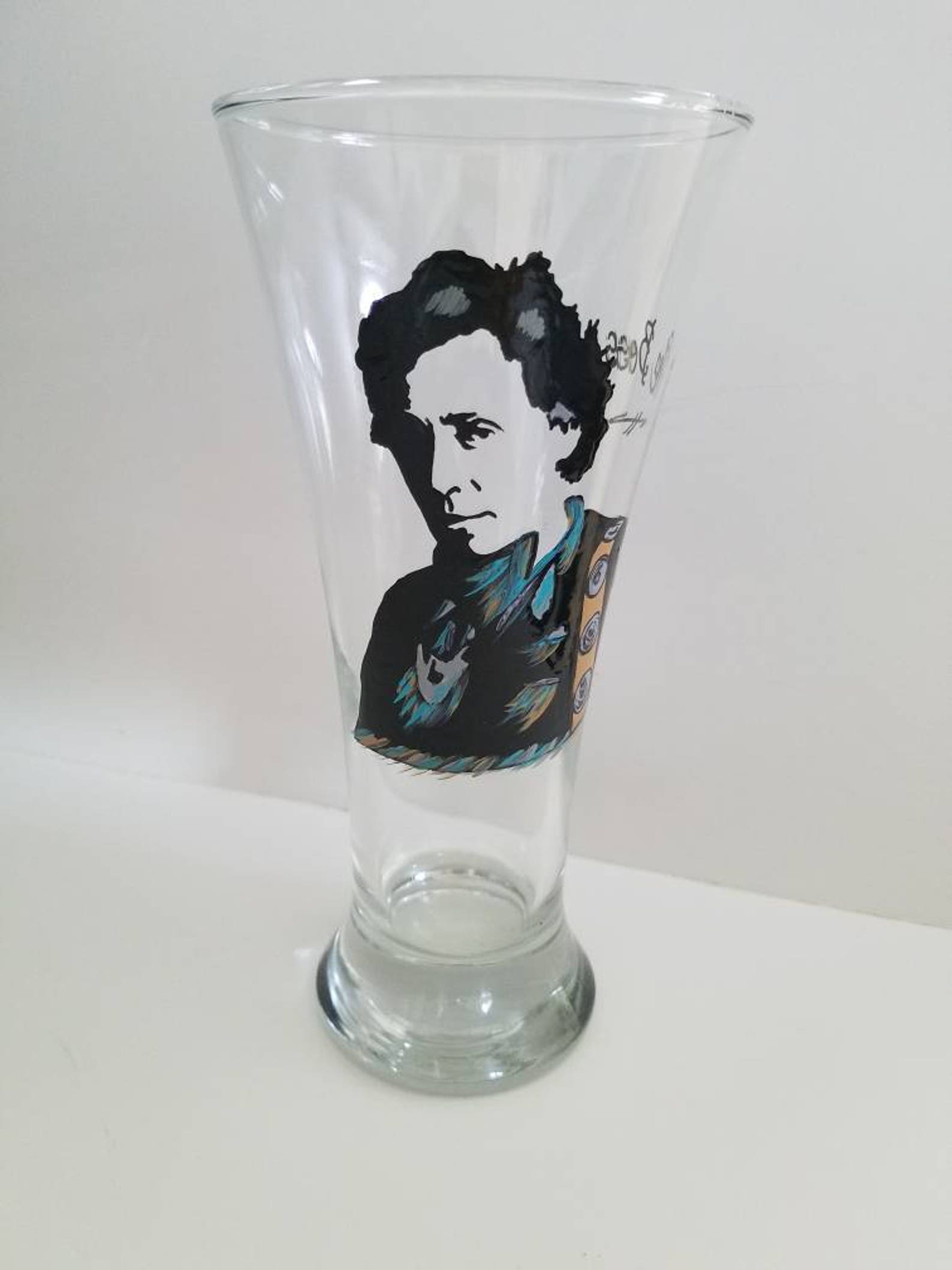 Bruce Springsteen the Boss Hand Painted Glass Cups Tumbler | Etsy