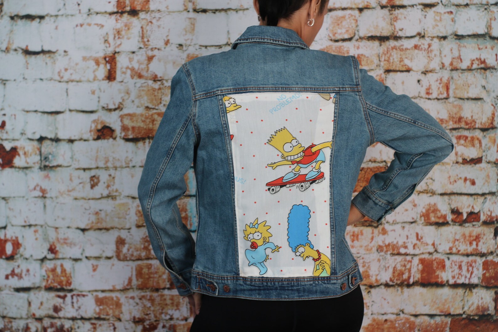 Handmade Simpsons,90s Cartoon Show, Jean Jacket, - Etsy