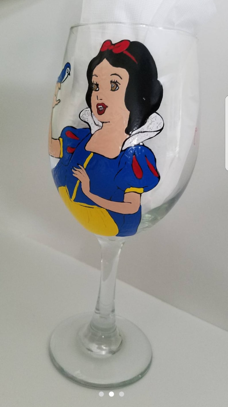 Snow White Seven Dwarfs Disney Wine Glass Tumbler - Etsy