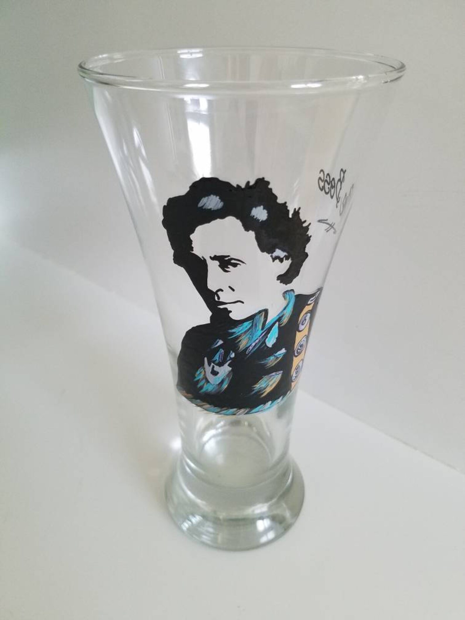 Bruce Springsteen the Boss Hand Painted Glass Cups Tumbler - Etsy