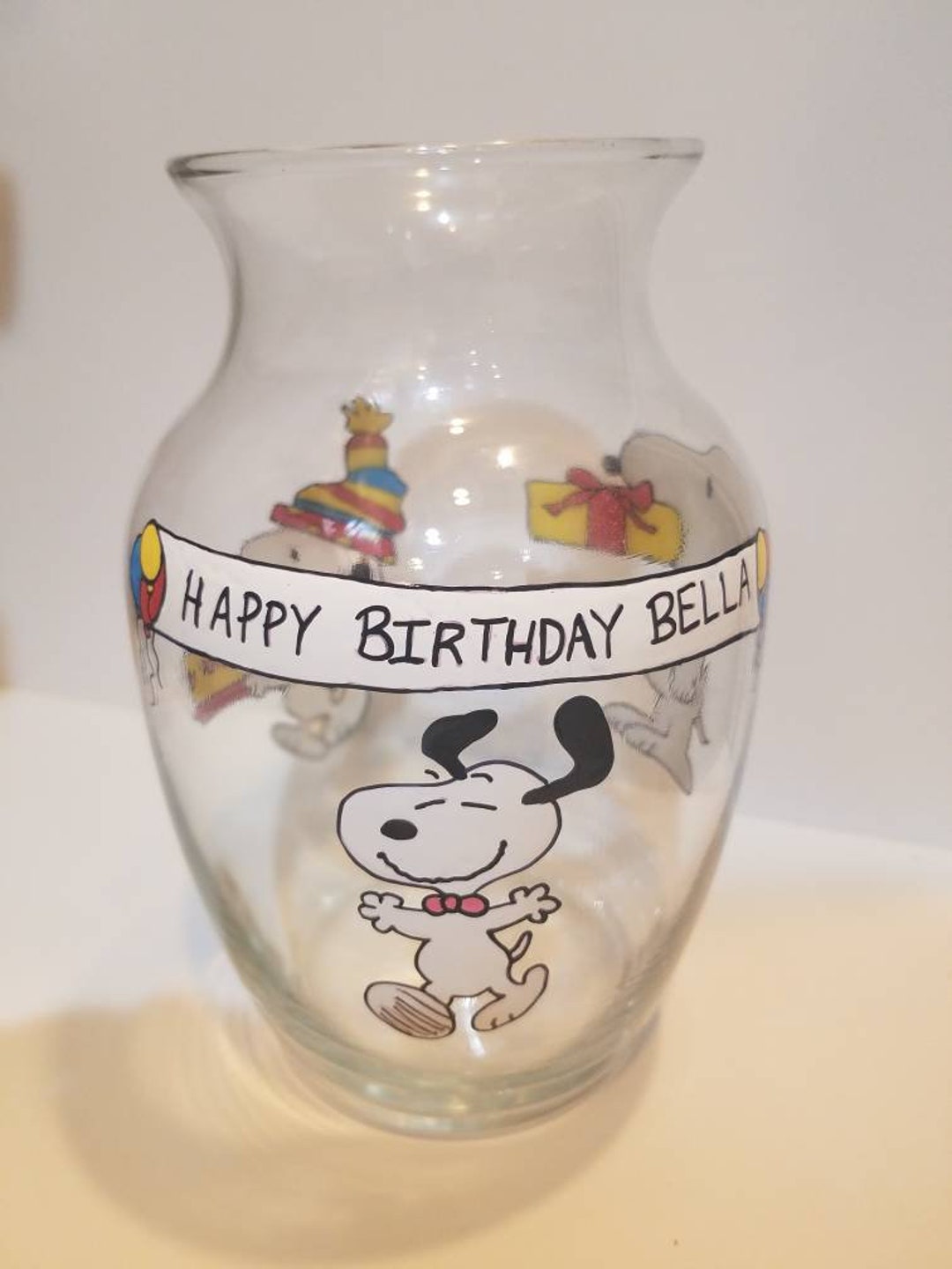 Decorative Snoopy Vase Red Baron Peanuts Gang Charlie Brown Linus Lucy ...