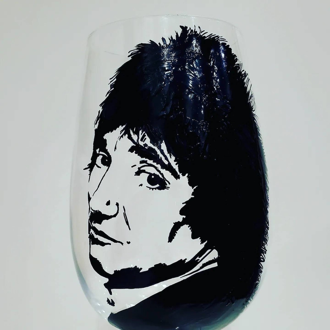 Hand Painted Rod Stewart Wine Glass - Etsy