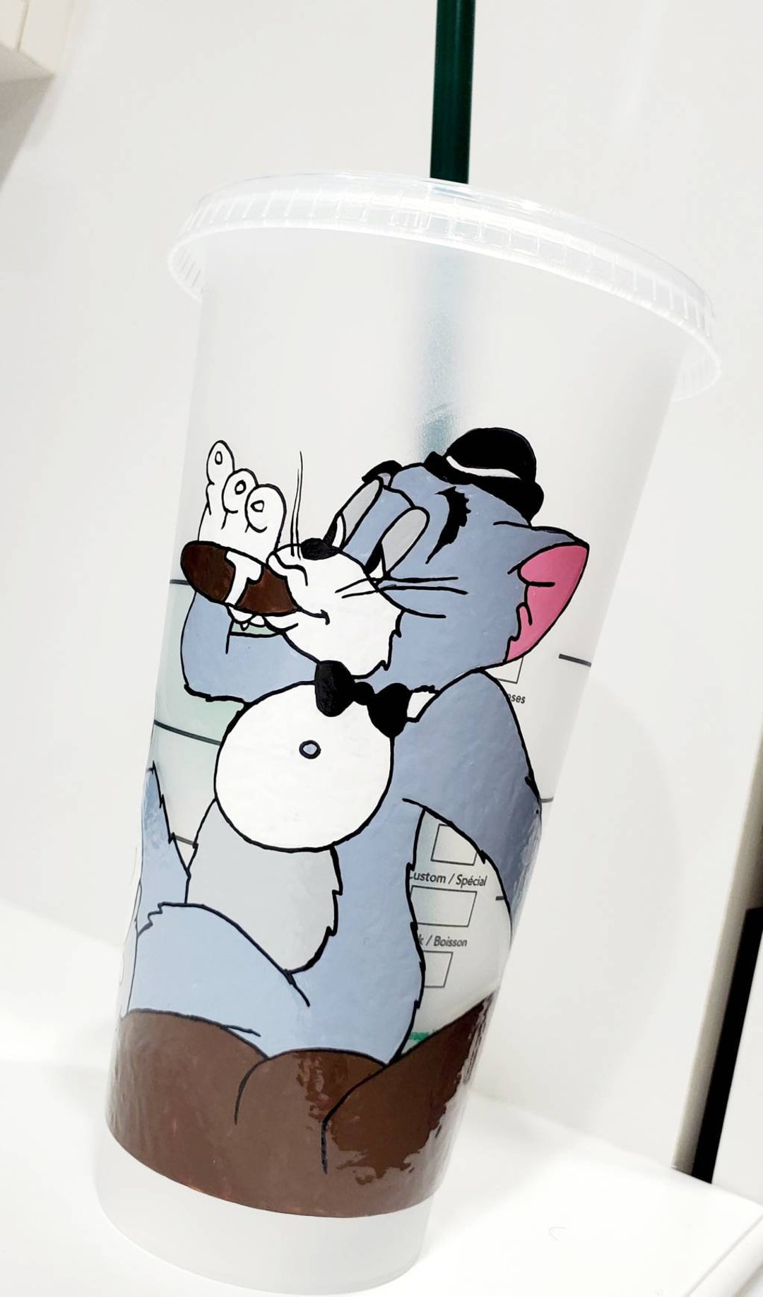Starbucks Tumbler, Tom and Jerry, Smoking Cigar, Starbucks Venti Custom ...