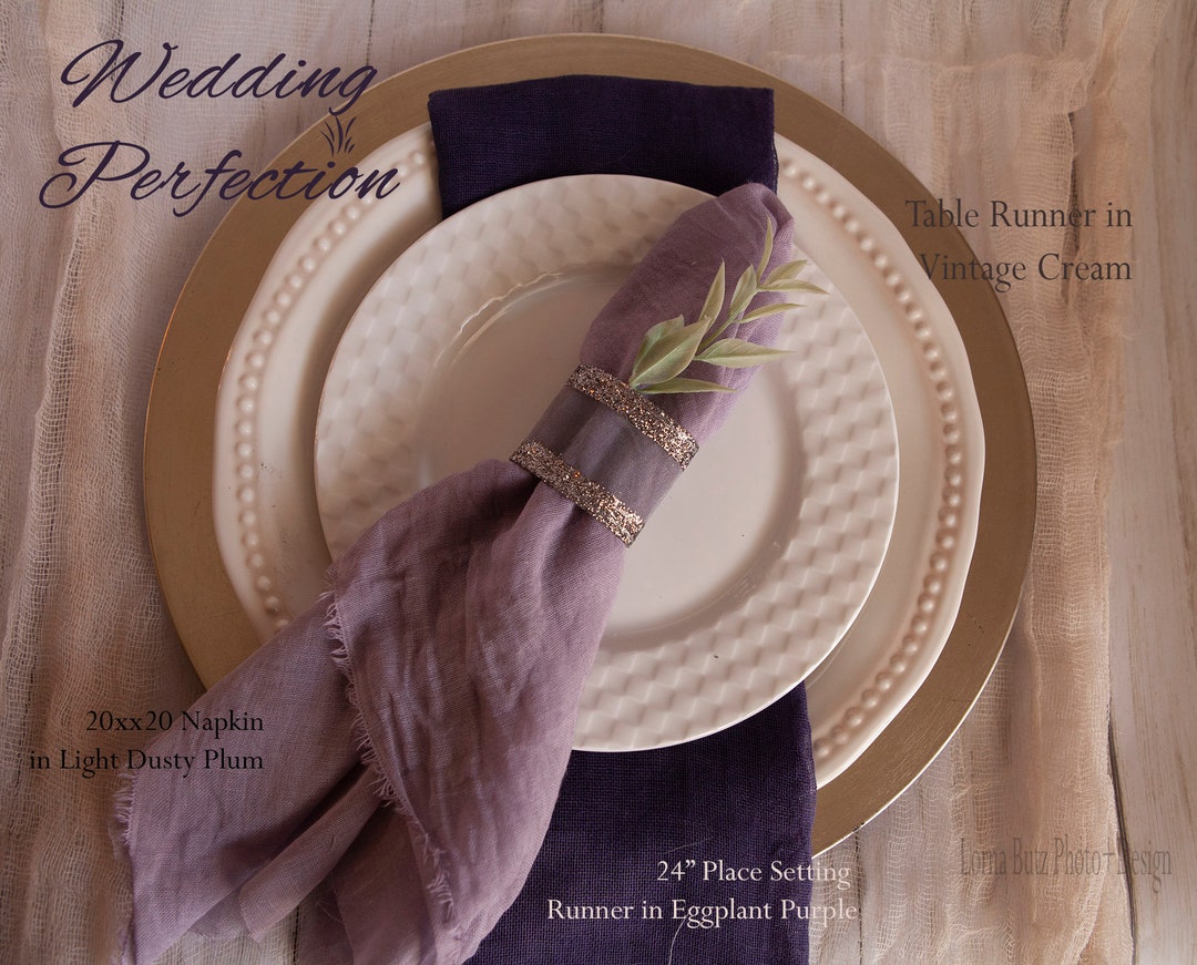 Hand-dyed Napkins or Runner Color Choice Cheesecloth Tablescape ...