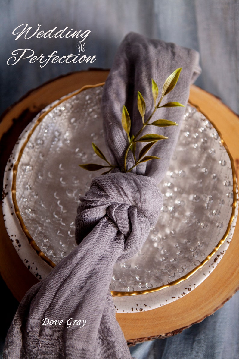 Boho Dove Gray Gauze Cheesecloth 34 Table Runner | Etsy