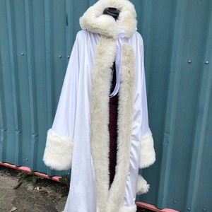 White Plush Velvet Santa Robe - Etsy
