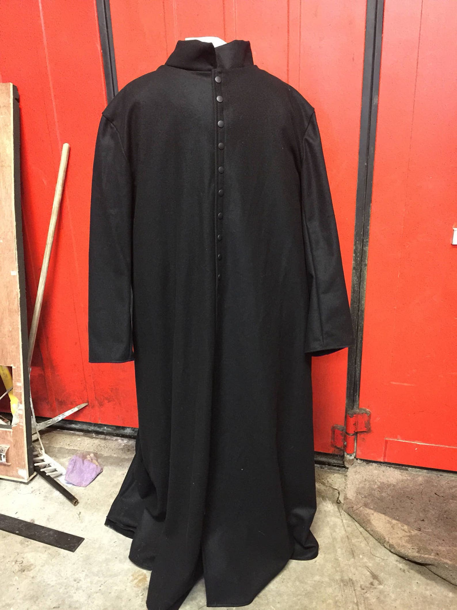 Black Priests Coat in Wool | Etsy
