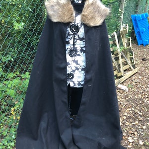 Wool Cloak With Removable Fur Cape - Etsy