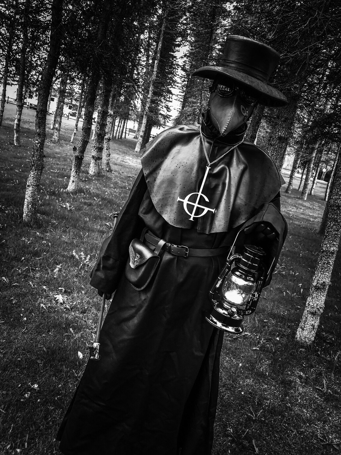 Plague Doctor Robe and Faux Leather Cape | Etsy