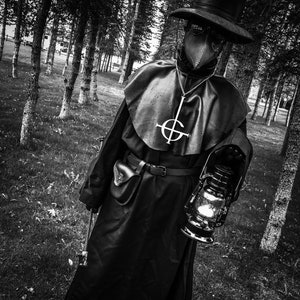 Plague Doctor Robe and Faux Leather Cape - Etsy
