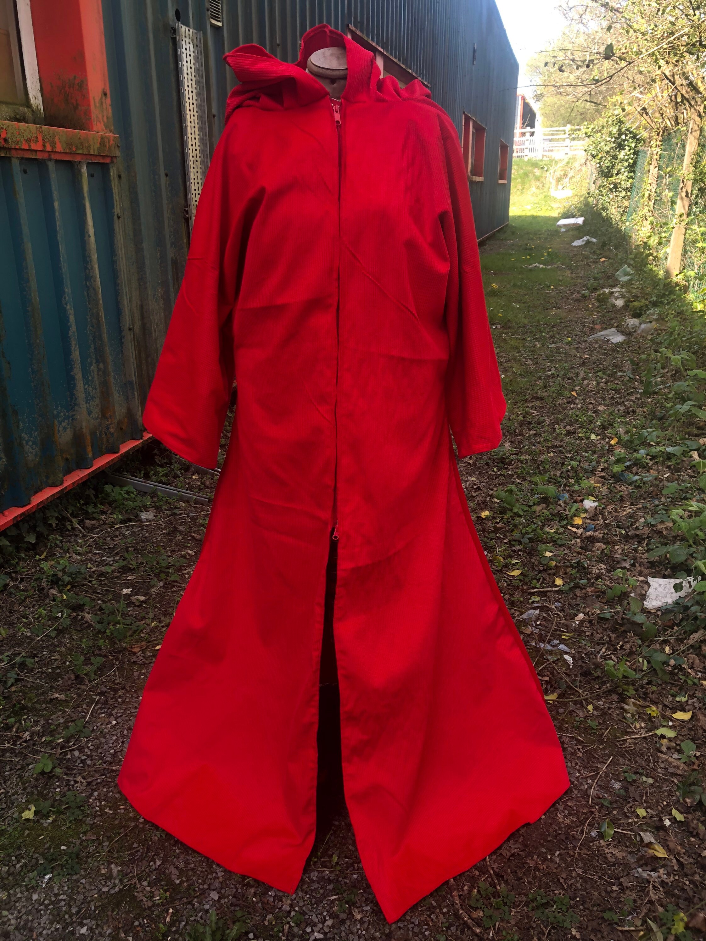 Scarlett Red Cotton Cord Robe - Etsy