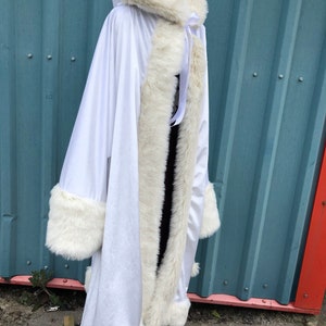White Plush Velvet Santa Robe - Etsy