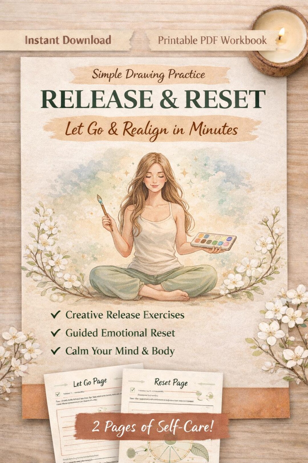 Drawing Practice for Stress Relief – Printable Mental Reset Tool (PDF ...