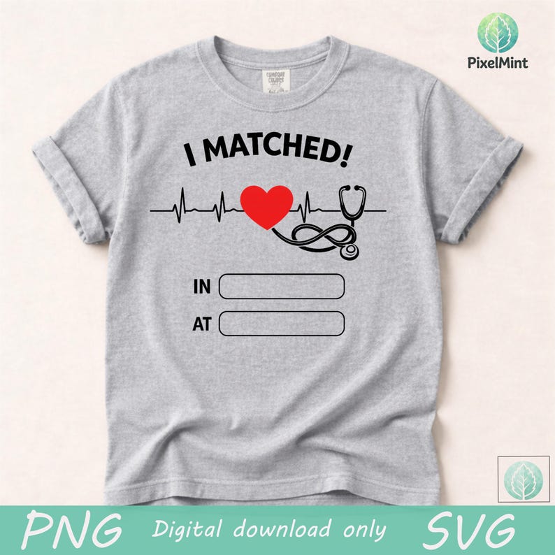 I Matched Match Day 2026 PNG: Medical Residency Match Day Stethoscope ...
