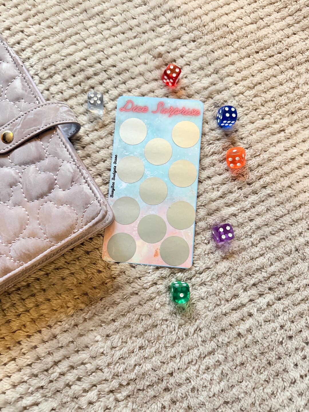 Dice Surprise Scratch off Savings Tracker - A6 Binder Pocket Size ...