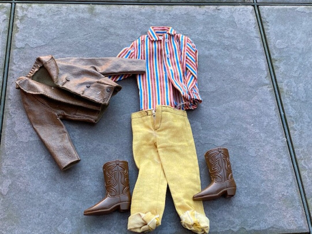 Vintage Barbie Ken Rally Gear 1429 pants shirt boots jacket outfit ...