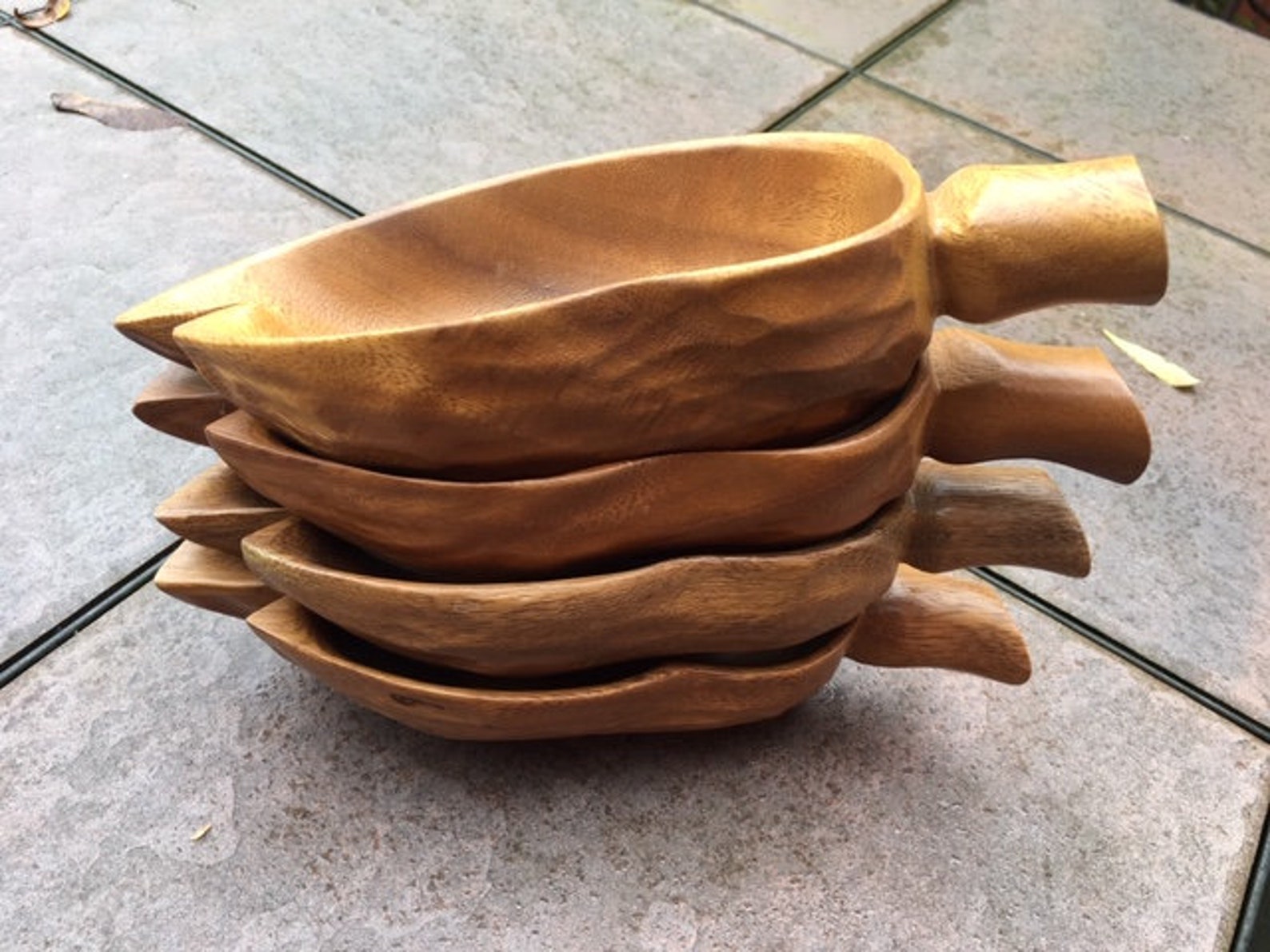 Monkey Pod Wood Bowl Set of 4 - Etsy