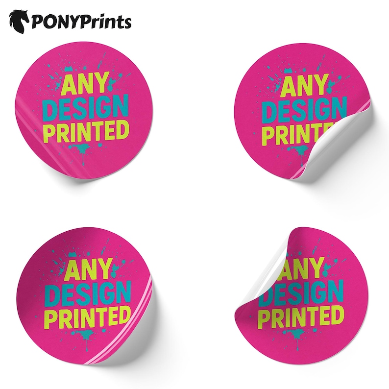 Round Logo Stickers - Custom Printed - Personalized Logo Labels for ...