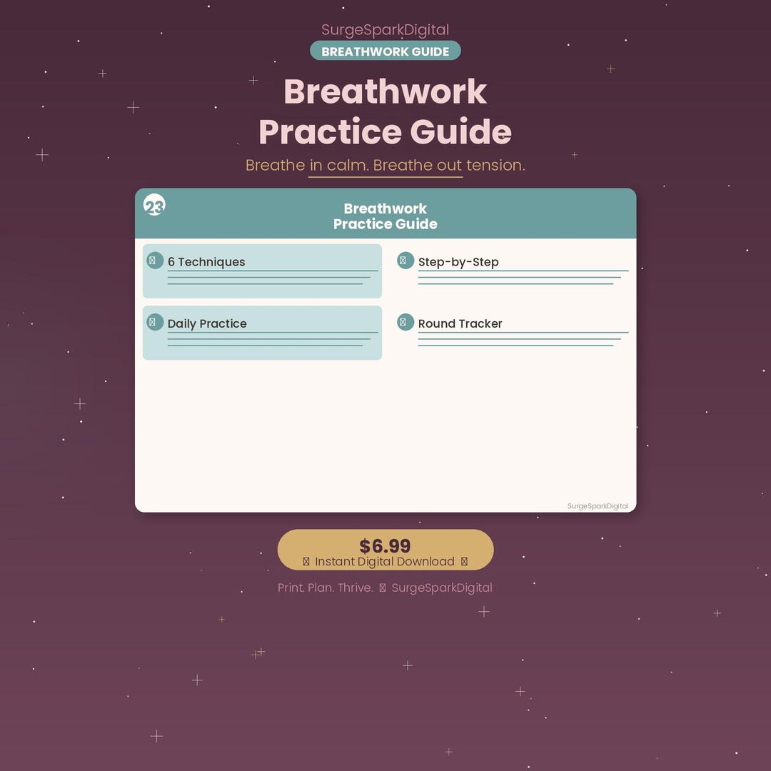 Breathwork Practice Guide | 6 Breathing Techniques 4-7-8 Box Breathing ...