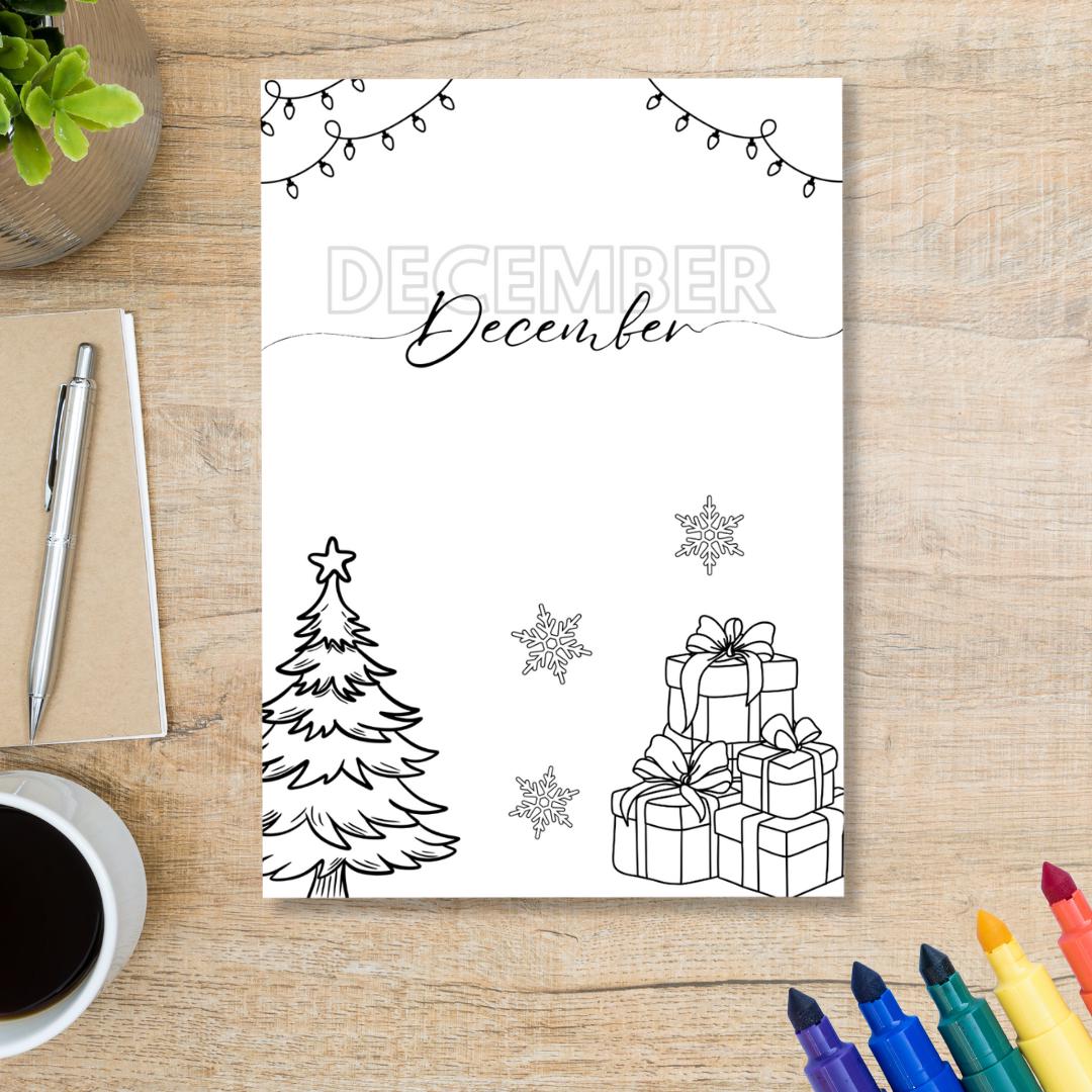 12-month Title Page Bundle – Printable Monthly Divider Pages – A4/A5 ...