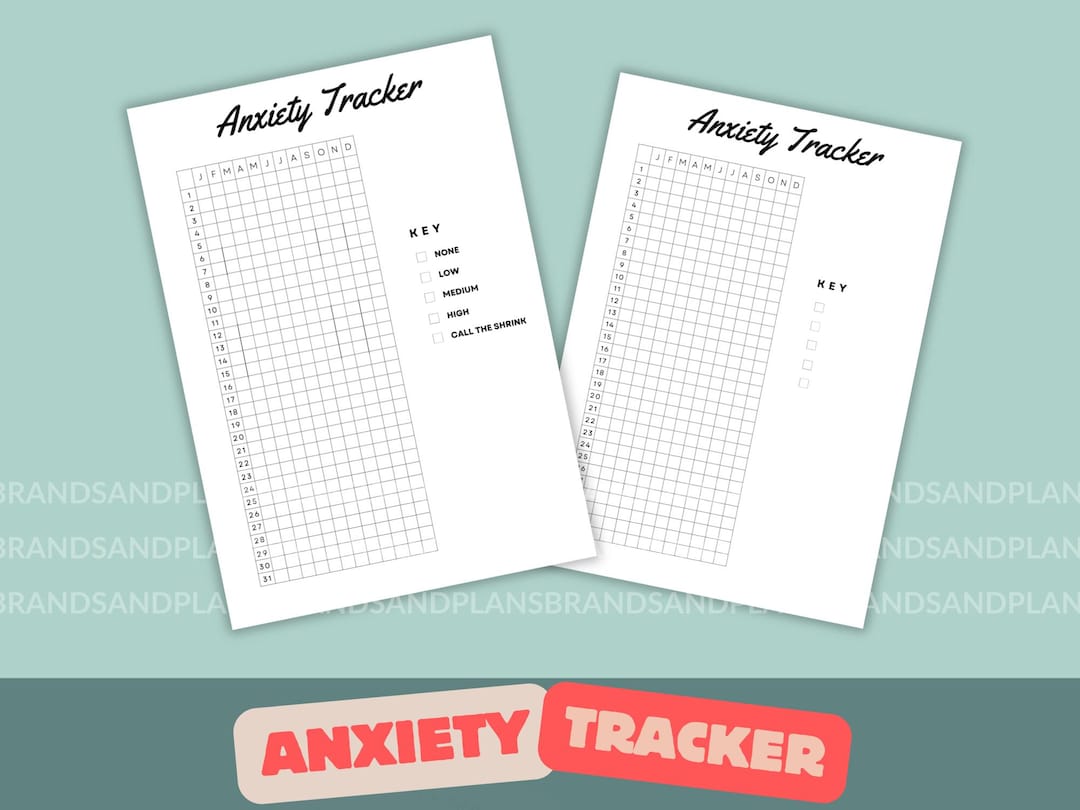Anxiety Tracker - Printable Journal Page - Daily Anxiety Log - Custom ...