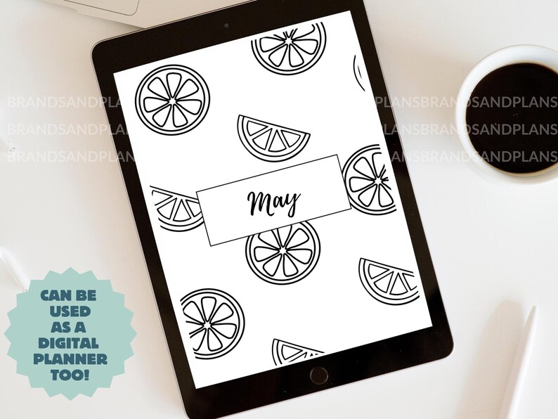May Title Page and Calendar V2 – Printable Monthly Planner – Orange ...