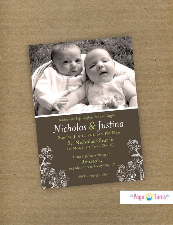 Personalized Baptism Invitation Cards