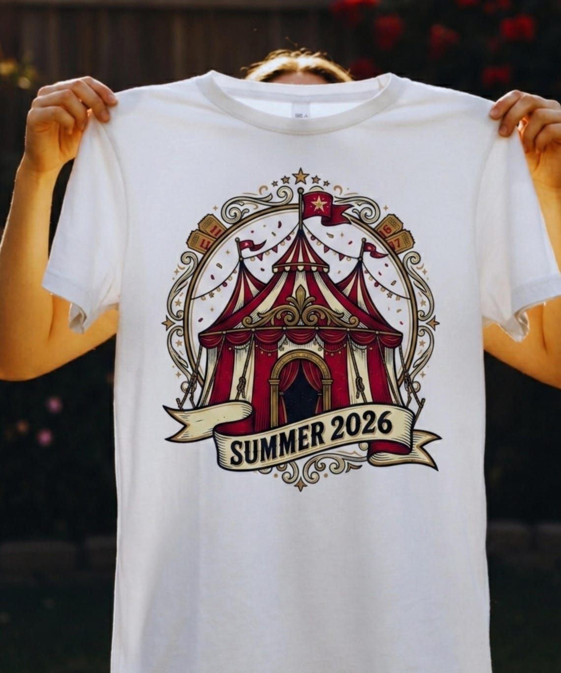 Summer Festival Design, Retro Carnival Graphic, Carnival Under a Circus ...