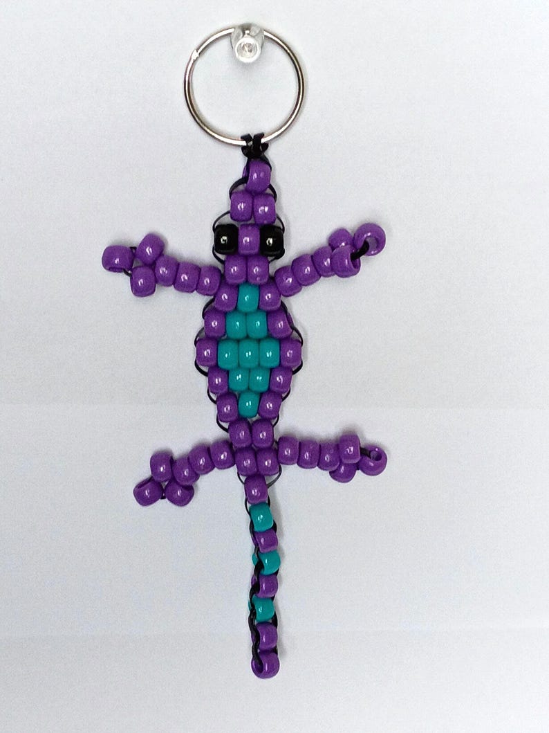 90s Beaded Lizard Keychain | Nostalgic Charm - Etsy