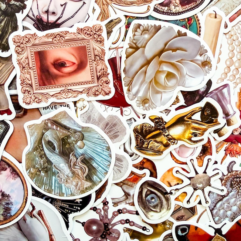 50PCS Goth Stickers & Gothic Stickers, Vintage Aesthetic Art Stickers ...