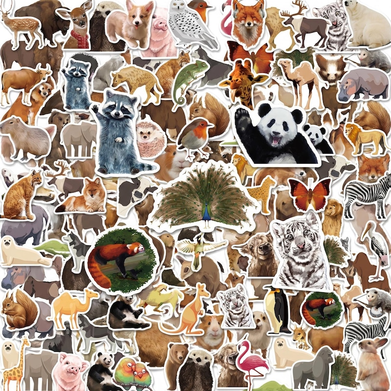 Kids Wildlife Stickers - Etsy