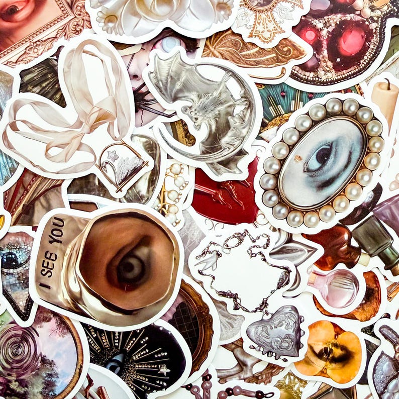 50PCS Goth Stickers & Gothic Stickers, Vintage Aesthetic Art Stickers ...