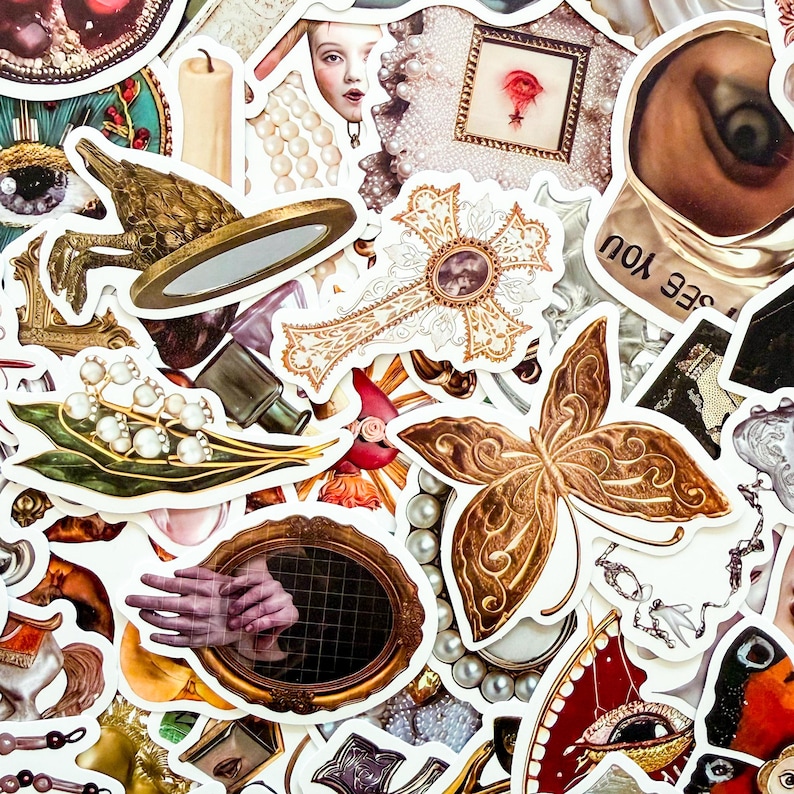 50PCS Goth Stickers & Gothic Stickers, Vintage Aesthetic Art Stickers ...