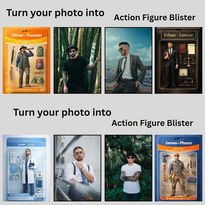 Custom Action Figure Blister Pack Mockup | Realistic 3D Toy (instant ...