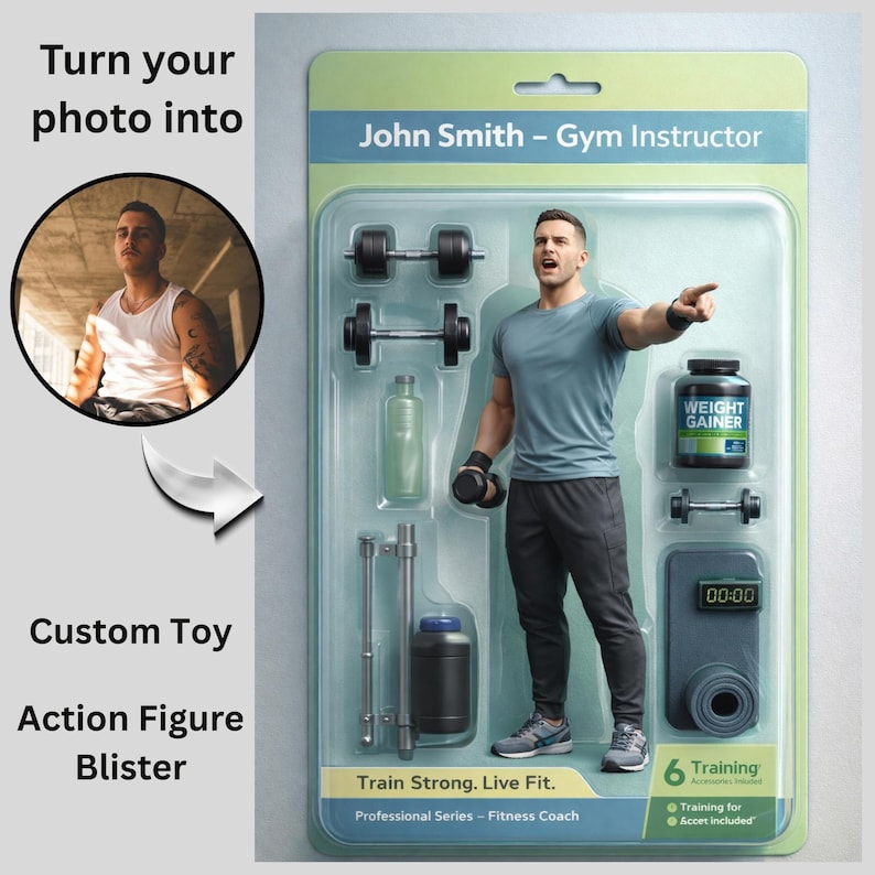 Custom Action Figure Blister Pack Mockup | Realistic 3D Toy (instant ...