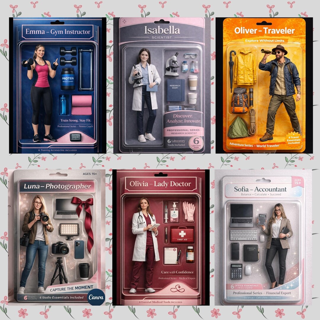 Custom Action Figure Blister Pack Mockup | Realistic 3D Toy (instant ...